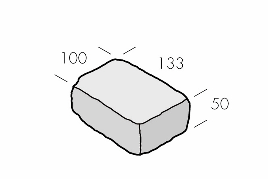 Rustik 100 x 133 x 50mm - Antracit
